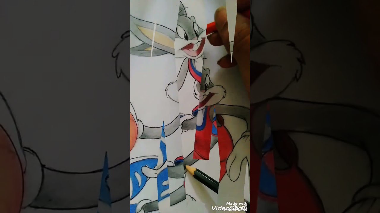 Drawing Bugs Bunny 🏀 Looney Tunes  #shorts #howtodraw #fanart