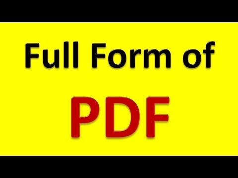 Full Form of PDF