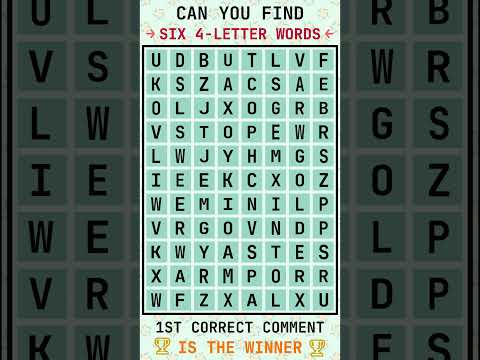 Find 6 Hidden 4-Letter Words 👀 Word Search 🧩 81
