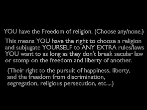 Freedom of Religion (explained)