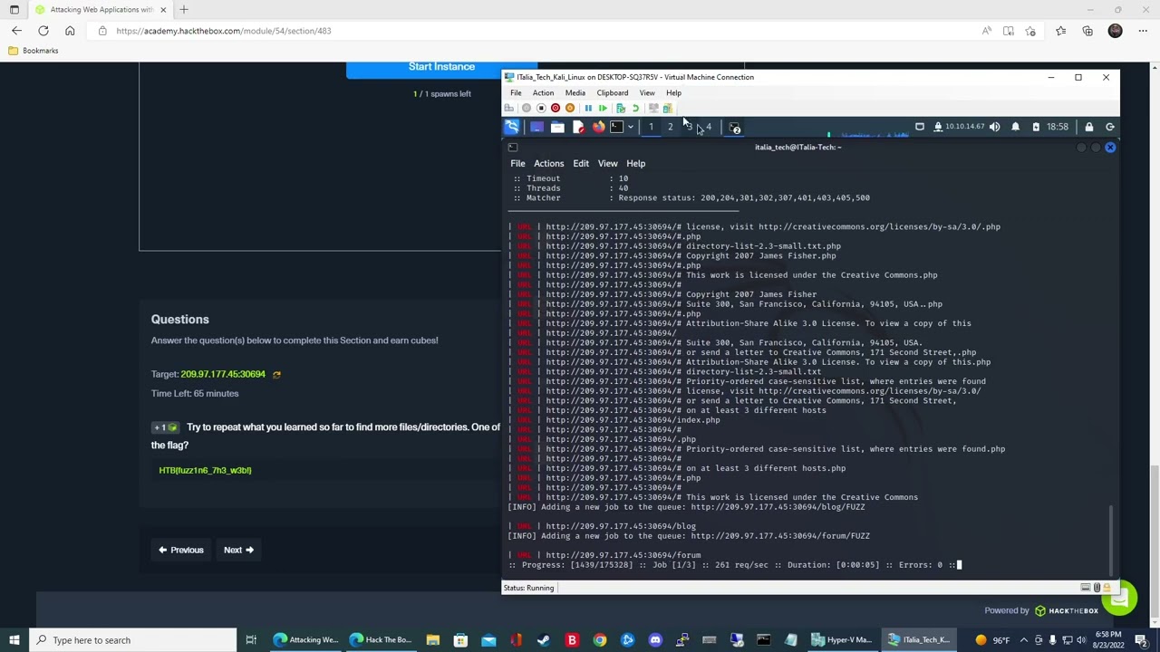 HTB Academy: Attacking Web Applications with FFUF - Recursive Fuzzing