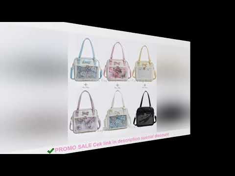 Y2K Cute Bow Ita Bag Girl Transparent Messenger Bag Women Fashion Shoulder Crossbody Bag Ladys DIY B