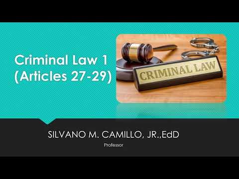 Criminal Law 1 Articles 27-29