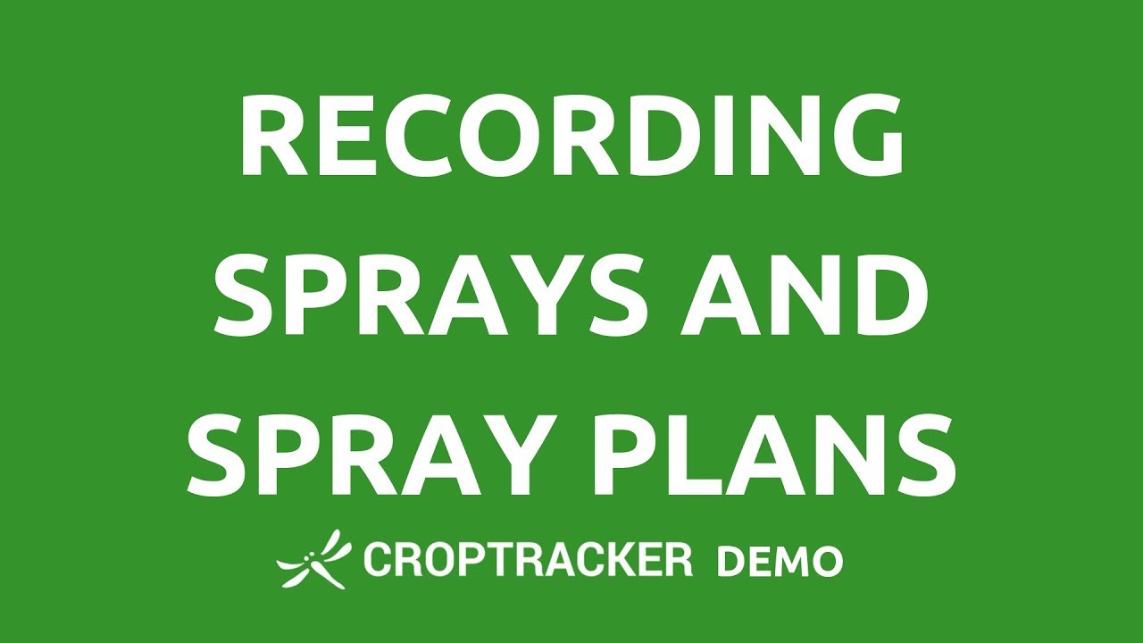 Recording Sprays and Spray Plans