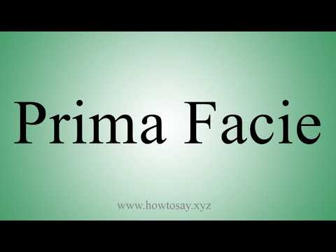 Pronounce Prima Facie as an Australian