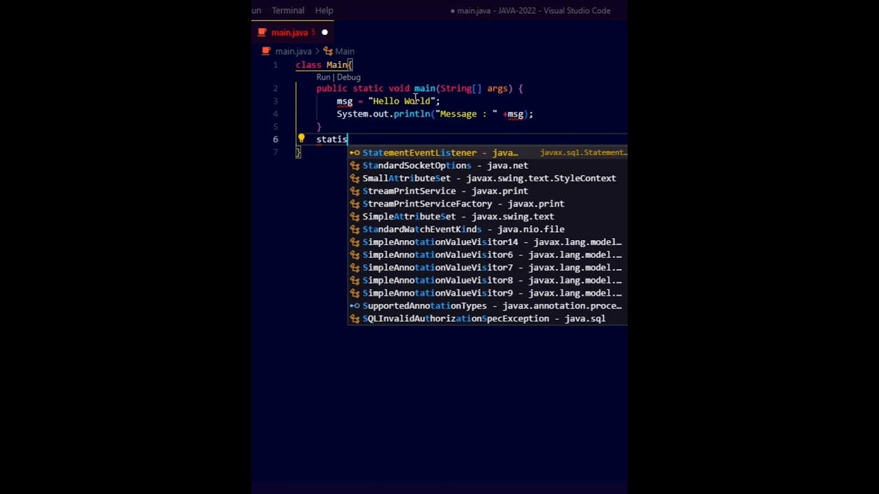 Declare variable at end of the program in Java #java #shorts