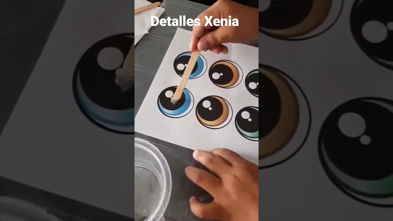Tutorial ojitos resinados #tutorialesfaciles #resinart  #ideas