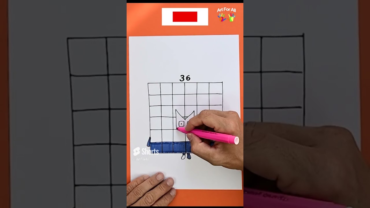 Number Block 36 drawing #artforall