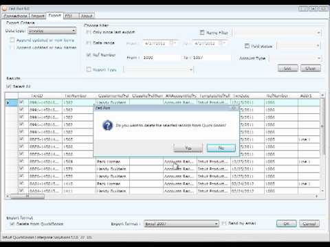 How to delete transactions and lists in batch from QuickBooks using Zed Axis