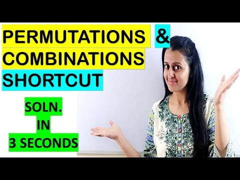 PERMUTATIONS & COMBINATIONS TRICK/SHORTCUT NDA/CETs/JEE/BITSAT/COMEDK/COMPETITIVE EXAMS