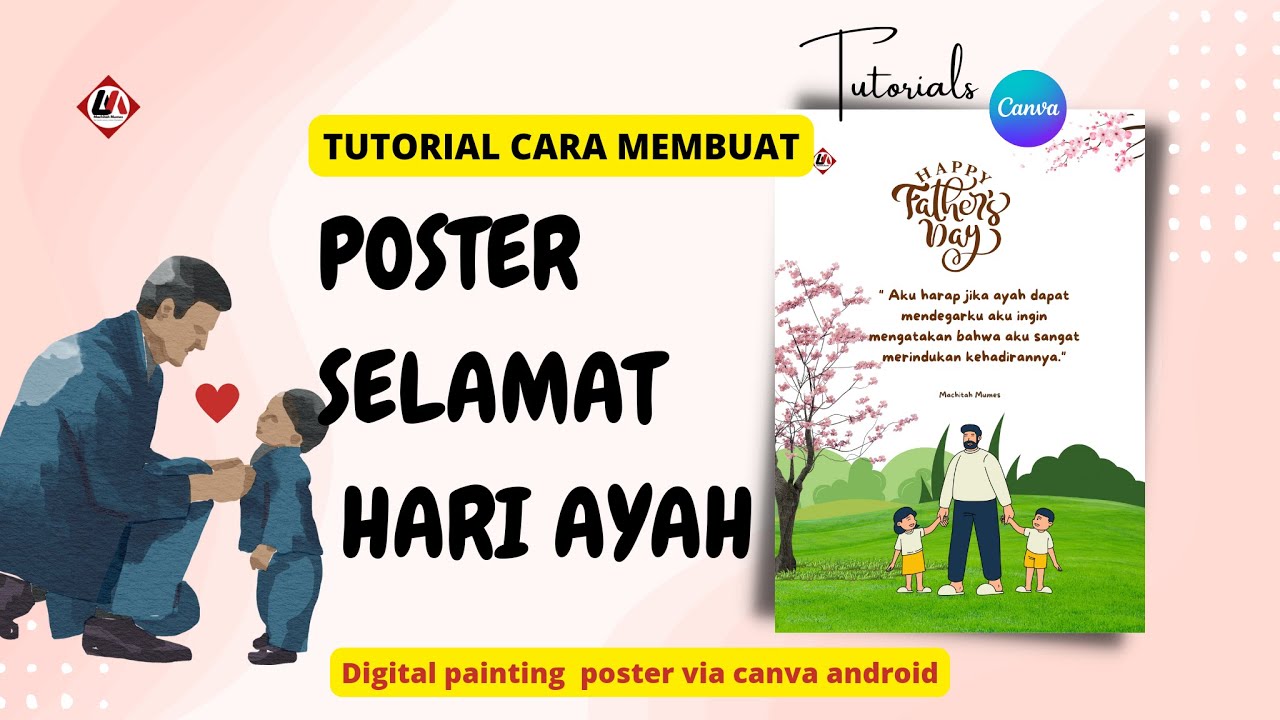 Cara Desain poster selamat hari Ayah 2022 canva pemula/#poster #canvatipsandtricks #canvaspainting