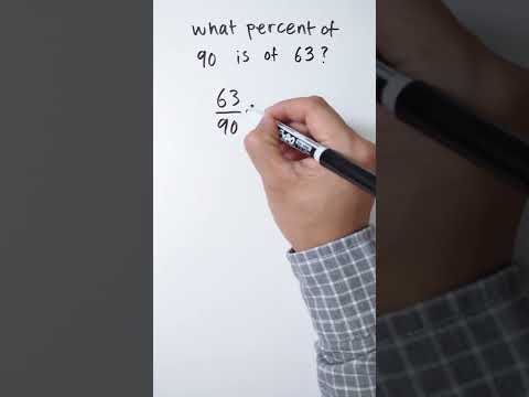 What percent of 90 is 63? #math #percentage #percent #problem #sat #maths #education