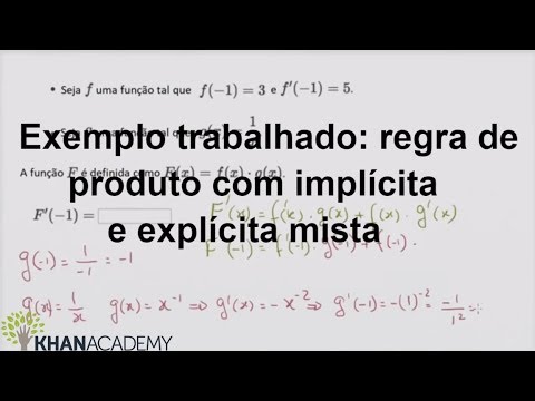 Exemplo resolvido: regra do produto com derivação implícita e explicita ...