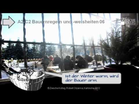 Kurs A2-C2 oft gültige Bauernregeln und Weisheiten 06