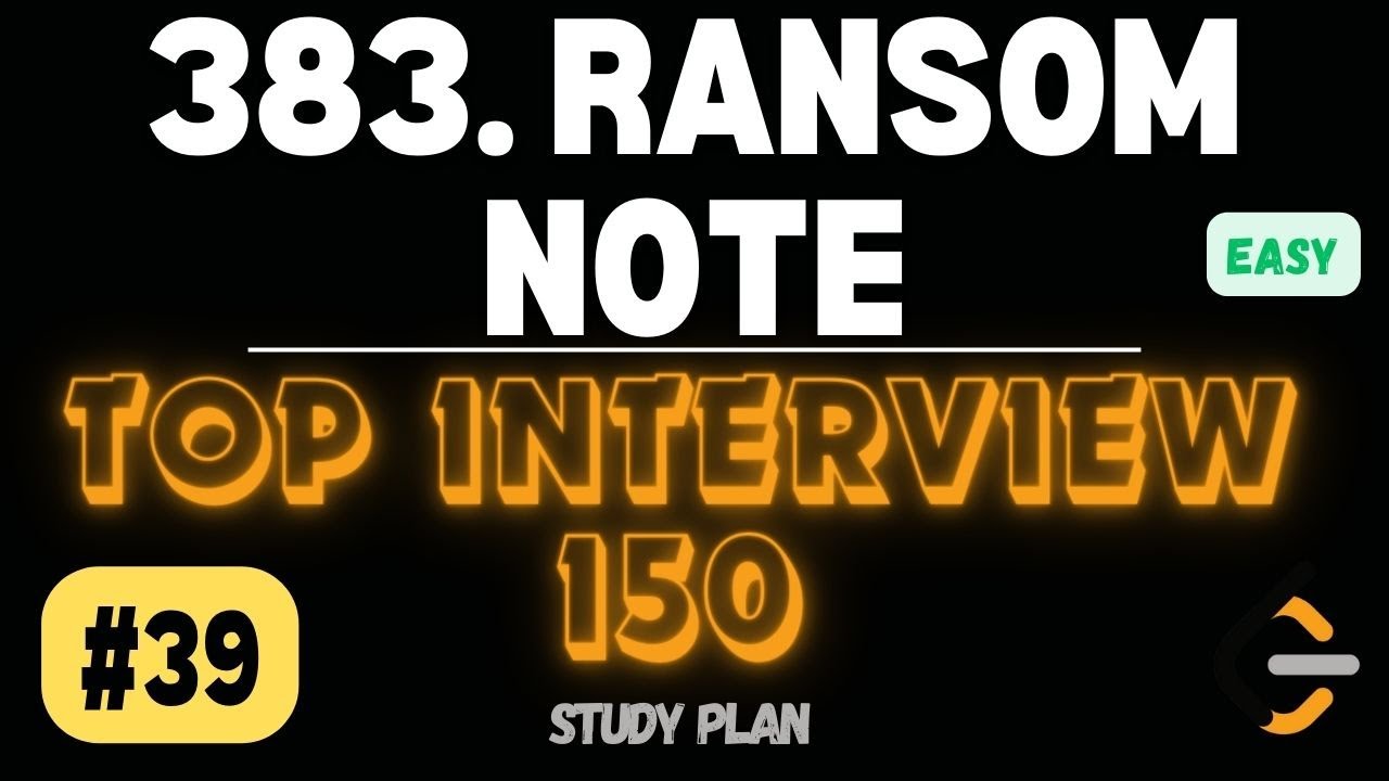 Leetcode | 383. Ransom Note | Easy | Java Solution