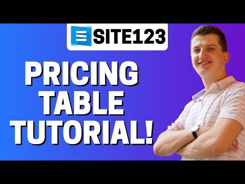How To Add Pricing Table In Site123