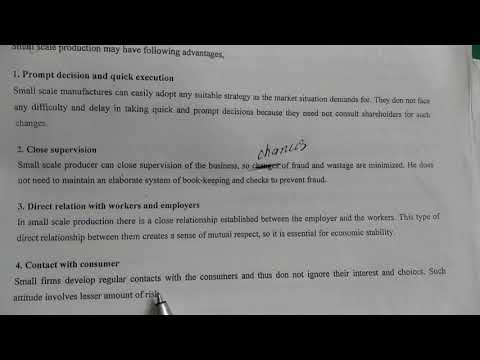 Small scale production and it's advantages ( explained in Urdu /hindhi )