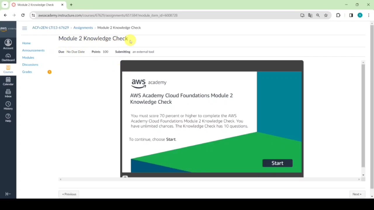 Module 2 knowledge check|Cloud Economics and Billing | AWS Academy|AWS cloud foundations| Amazon AWS