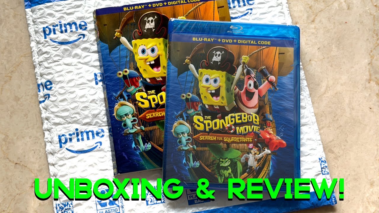 SpongeBob Movie Search for SquarePants Blu-Ray + DVD + Digital Unboxing & Review!
