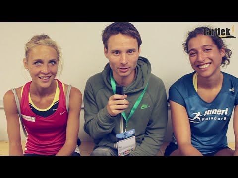 Jana Sussmann und Sanaa Koubaa im Interview by FARTLEK (ISTAF 2014)