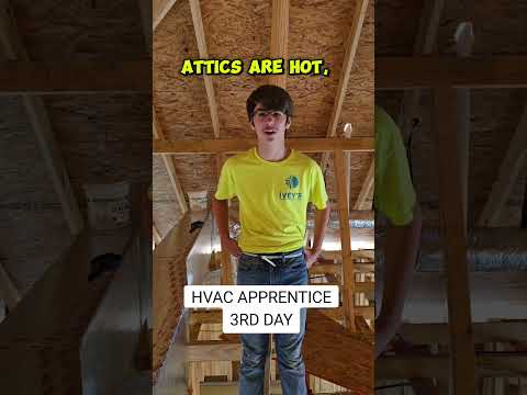 Hvac apprentice on his 3rd day. Earned the infamous white belt (zip tie)! #hvac #hvactechnician