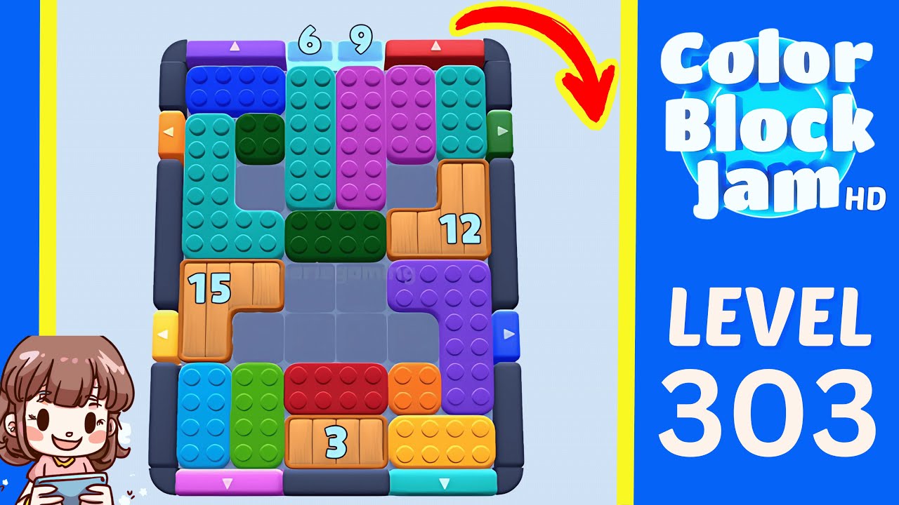 Color Block Jam Level 303 Solution Walkthrough