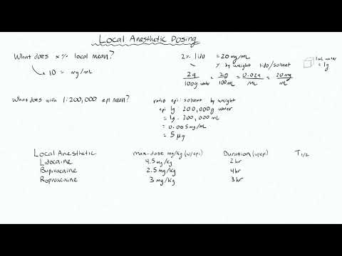 Local Anesthetics 4 - Dosing