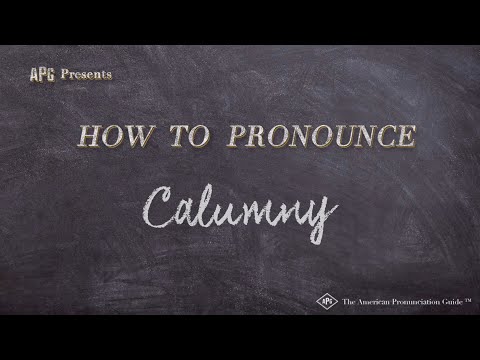 How to Pronounce Calumny (Real Life Examples!)