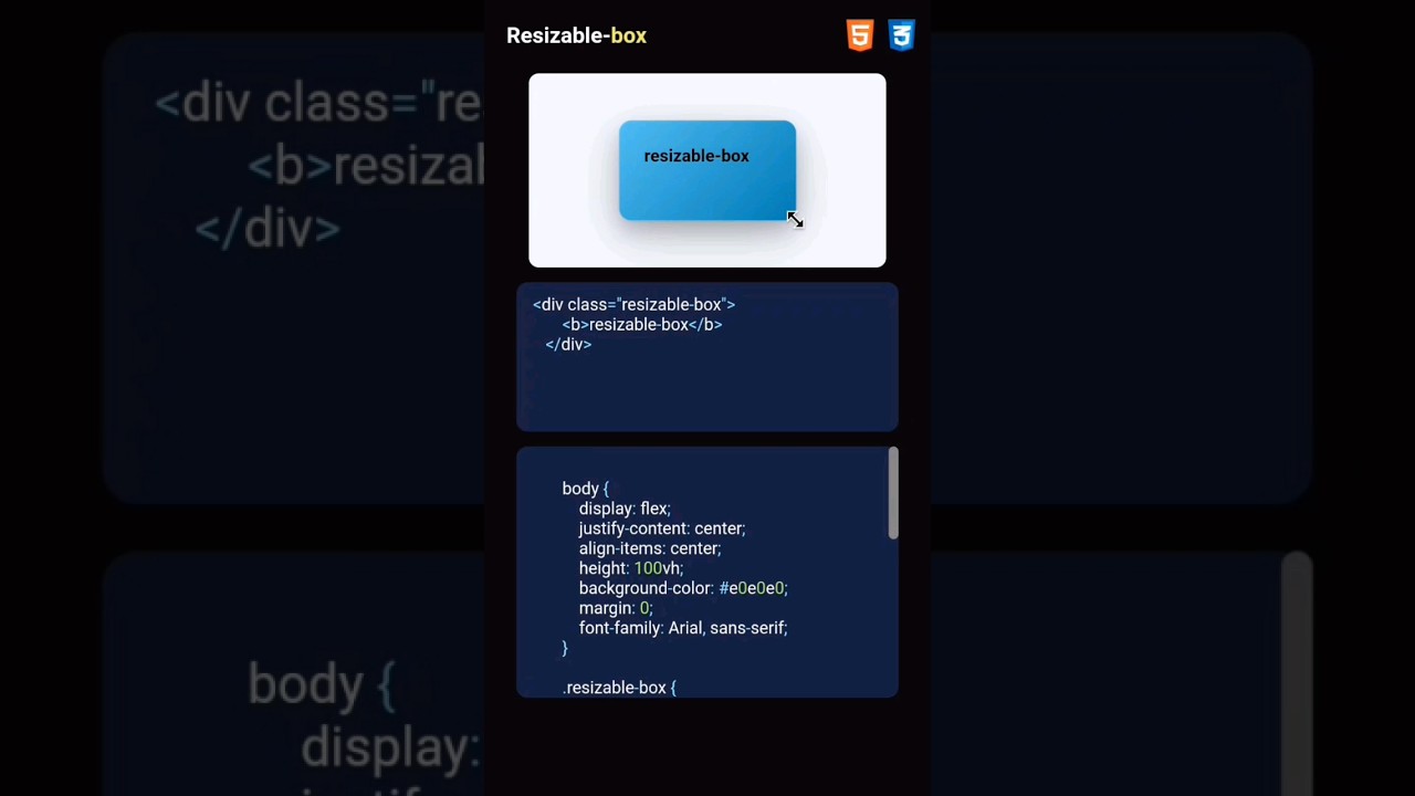 resizable-box with CSS