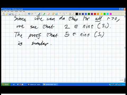 Lecture 5: Math. Analysis - Interior and non-interior points