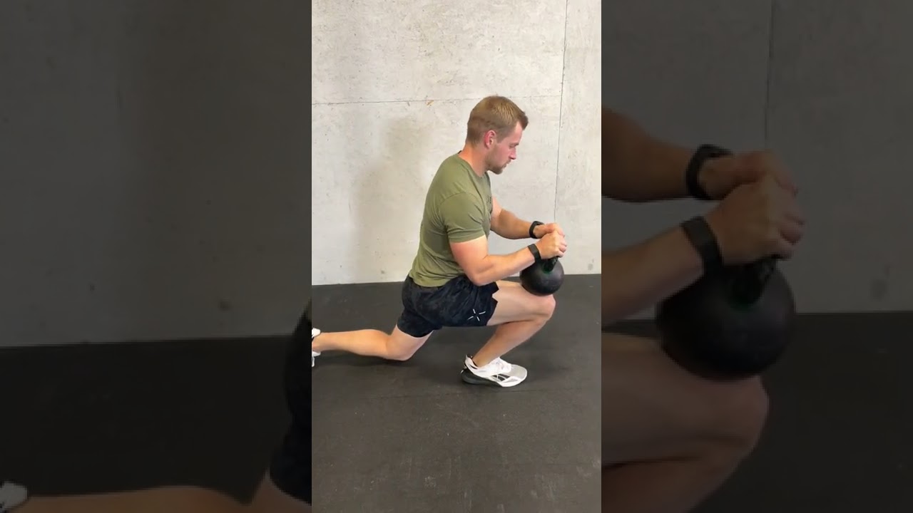 Ankle Dorsiflexion Mobilization with Kettlebell