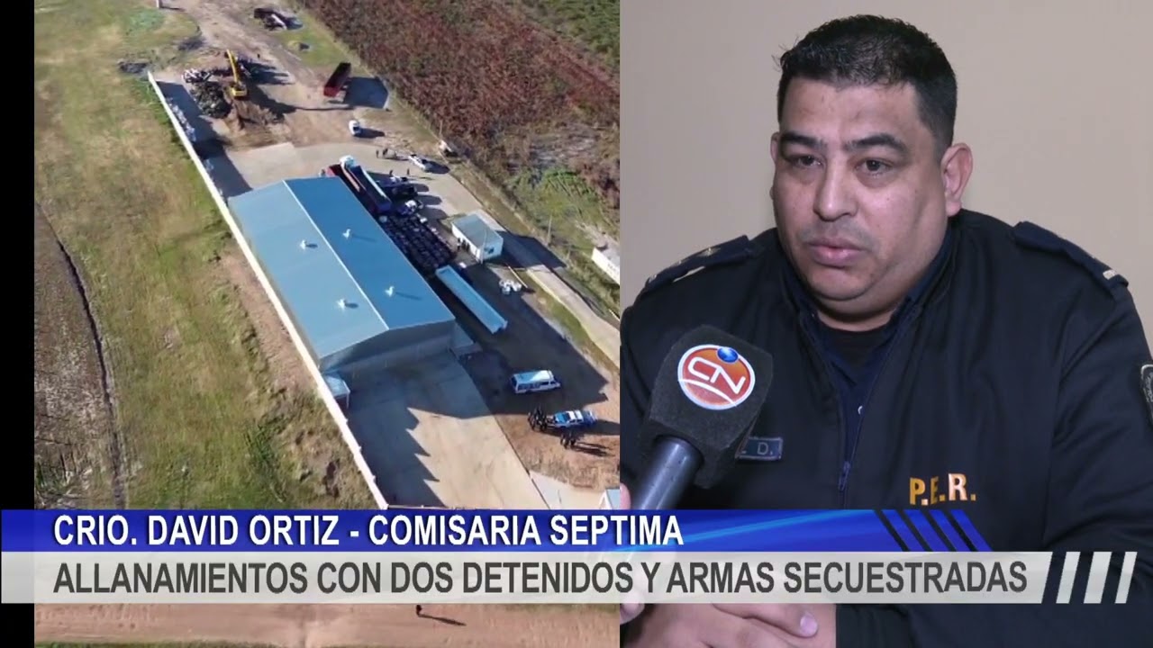 ALLANAMIENTOS CON DOS DETENIDOS Y ARMAS SECUESTRADAS