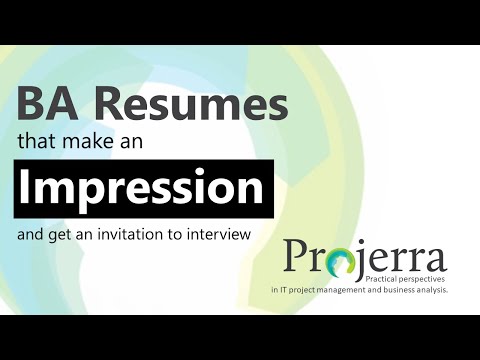 BA Resumes that make an Impression and get call backs