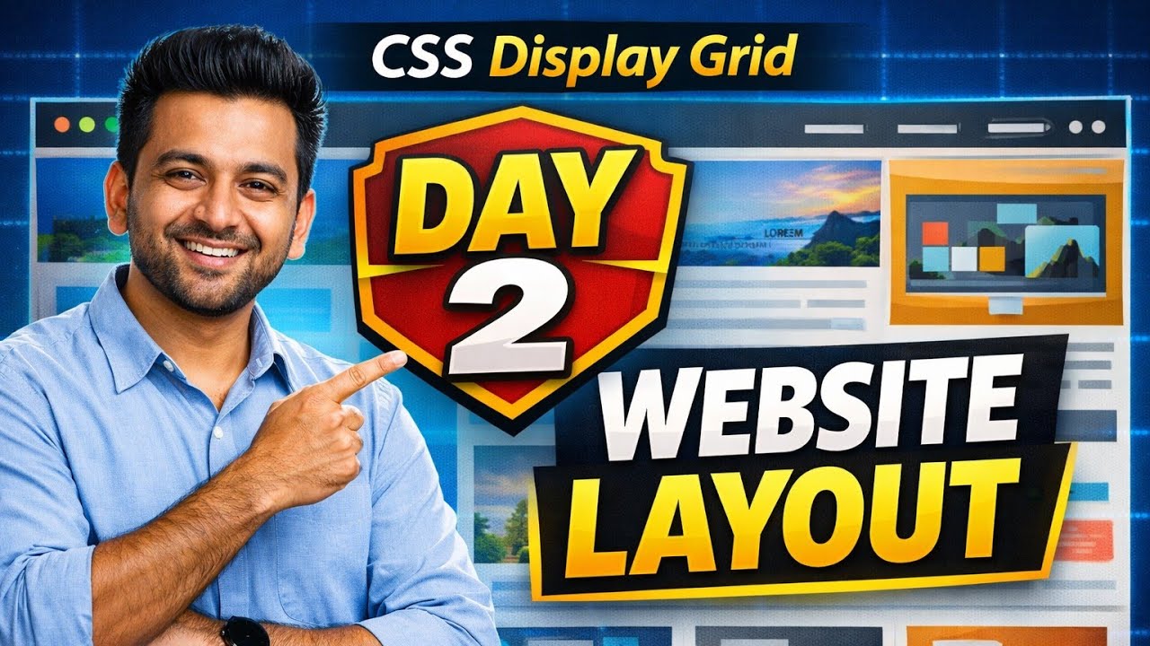 CSS Grid Layout Tutorial | Design a Complete Website Layout Using Display Grid