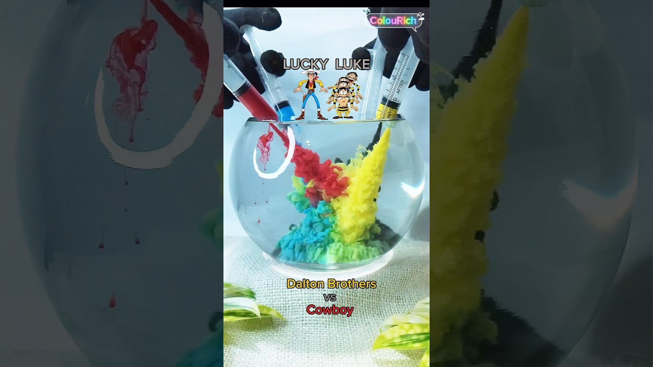 Guess the final colour:😜Lucky Luke' Character Colors Mix #colourmixing #art #satisfying #cartoon