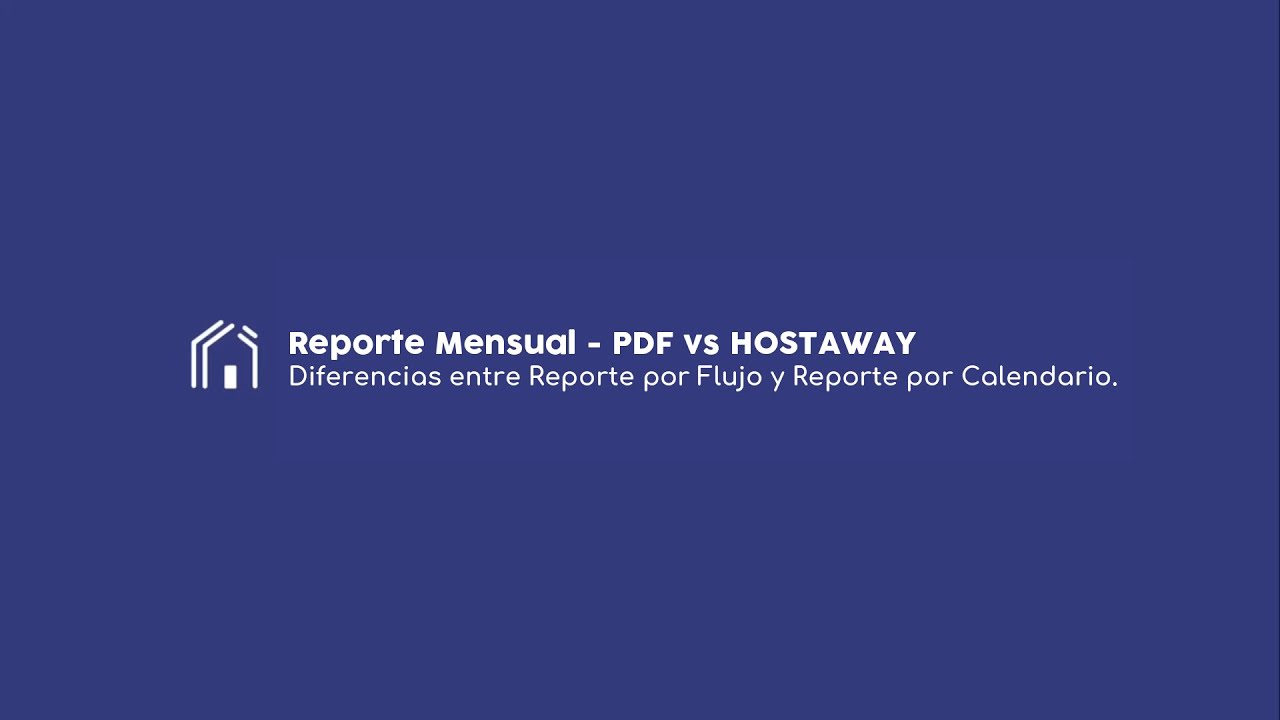 Reporte Mensual - PDF vs HOSTAWAY