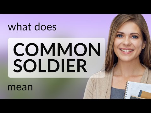 Common soldier | COMMON SOLDIER meaning