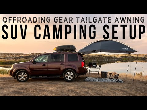 Portable Tailgate Awning for Car SUV Camping/Vanlife Setup (No Build Honda Pilot Camper Adventures)