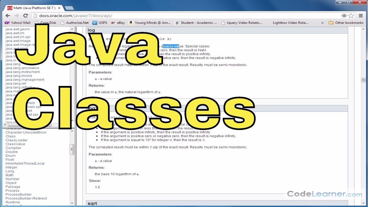 Java Tutorial - 12 - Exploring Java Classes and Packages