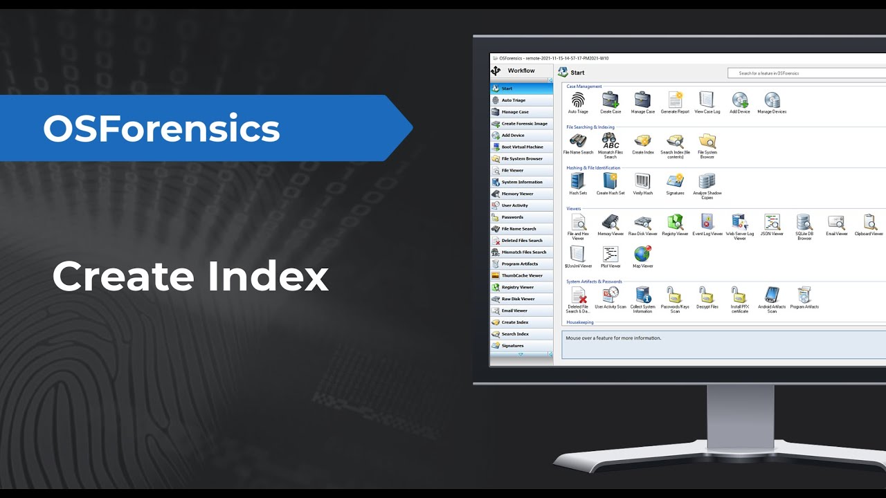 Creating an Index with OSForensics