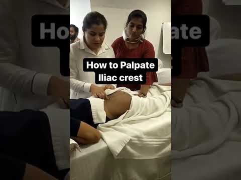 How to palpate iliac crest?