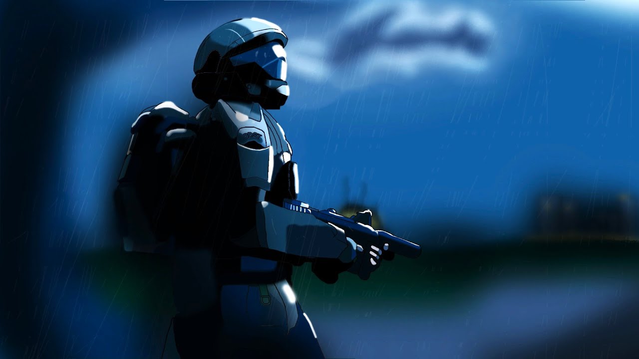 Drawing Halo 3 ODST Wallpaper art.
