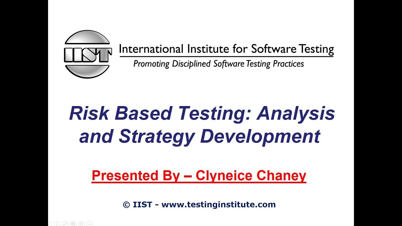 Software Testing Training | Risk Based Testing Analysis and Strategy Development