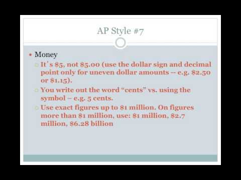 12 Rules of AP Style