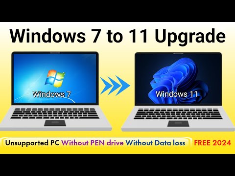 How to upgrade Windows 7 to 11 on Unsupported PC Without PEN Drive & Without data loss
