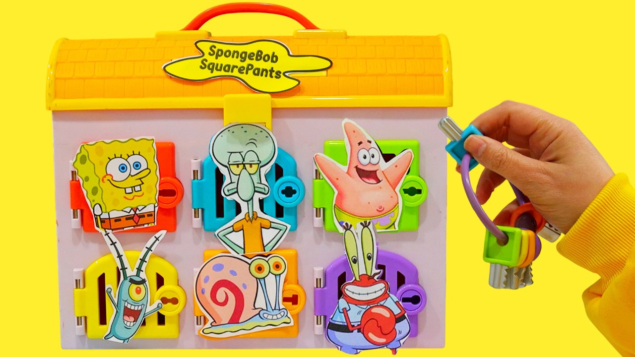 SpongeBob SquarePants Surprise Doors with Keys + DIY Crafts for Kids