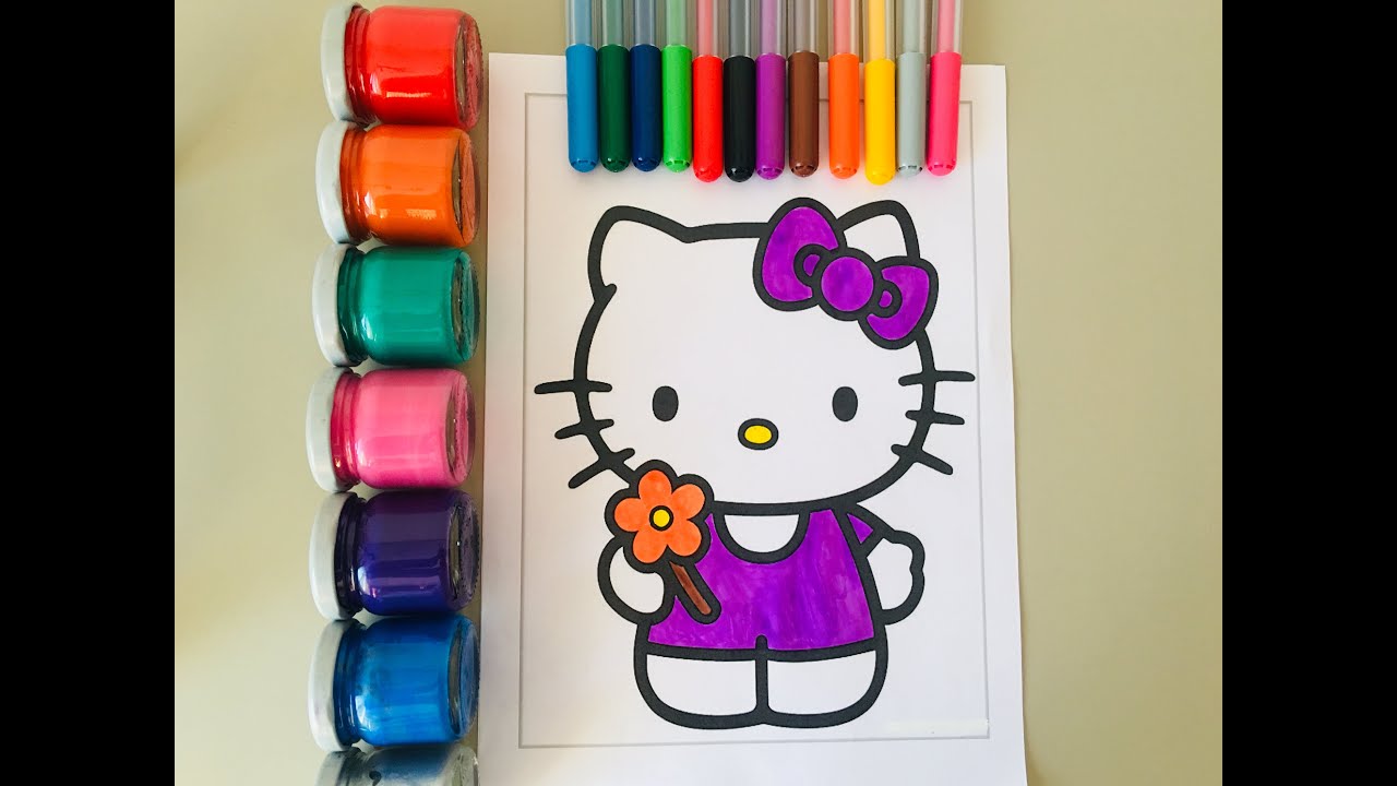 HELLO KİTTY BOYAMA- HELLO KİTTY PAİNTİNG-VİDEOS FOR CHILDRENS-HELLO KİTTY-ÇOCUKLAR İÇİN VİDEO