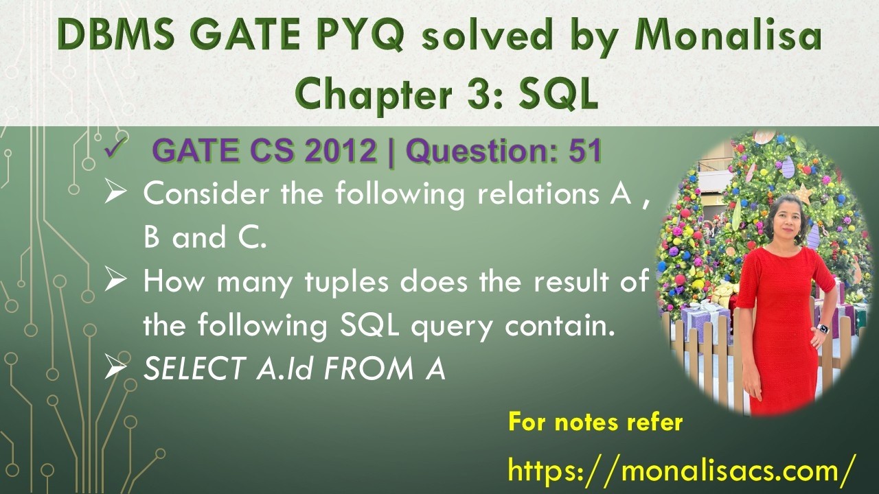 GATE CS 2012 | Question: 51 Consider the following relations A , B and C. How many tuples does the