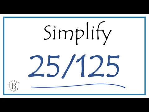How to Simplify the Fraction 25/125