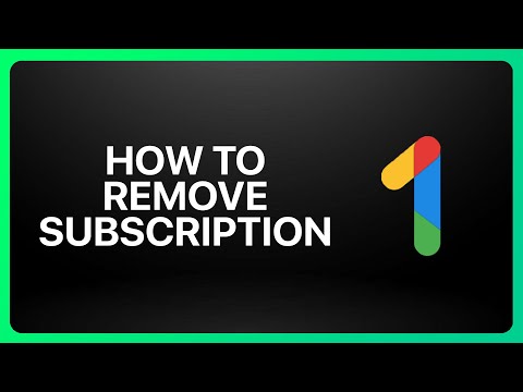 How To Remove Google One Subscription Tutorial